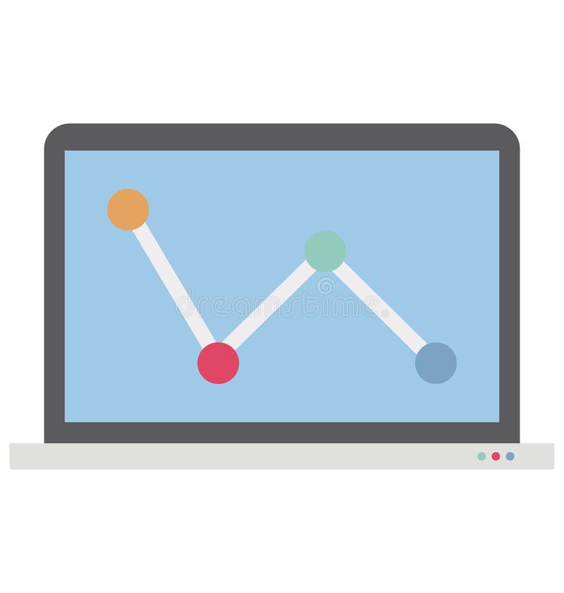 Graph Screen Color Isolated Vector Icon that Can Be Easily Modified or ...