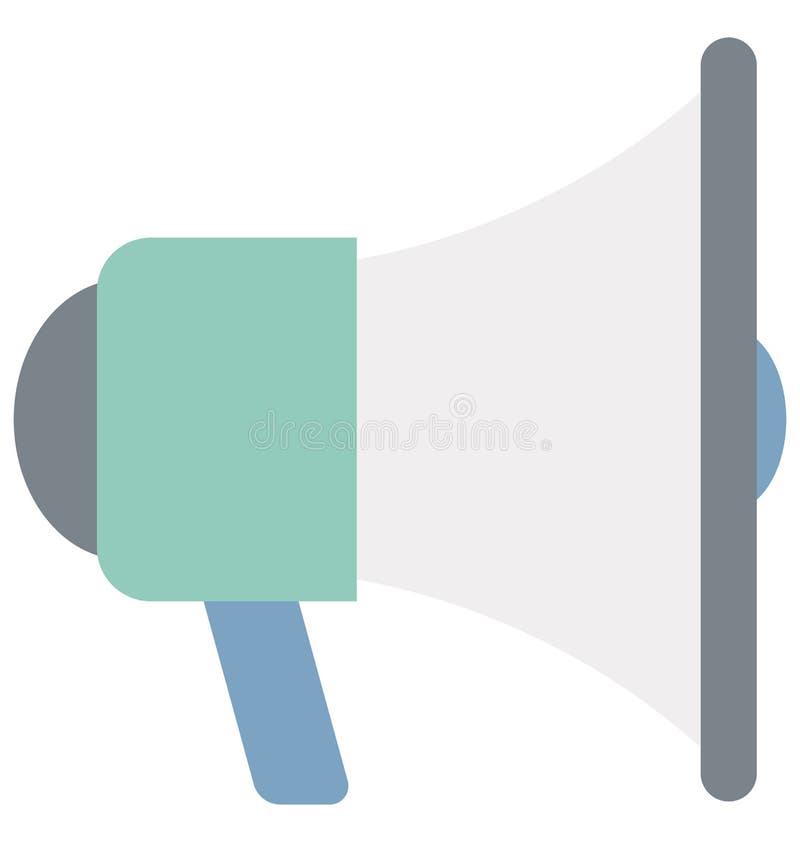 Megaphone Color Isolated Vector Icon that Can Be Easily Modified or ...