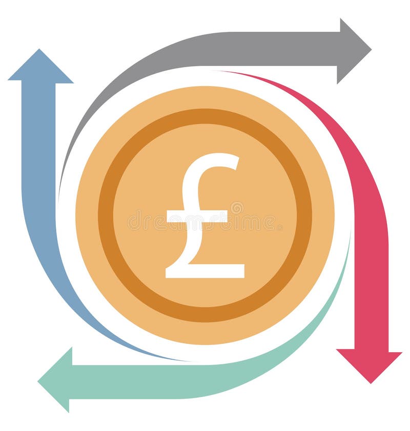 Dollar Exchange Color Isolated Vector Icon that Can Be Easily Modified ...