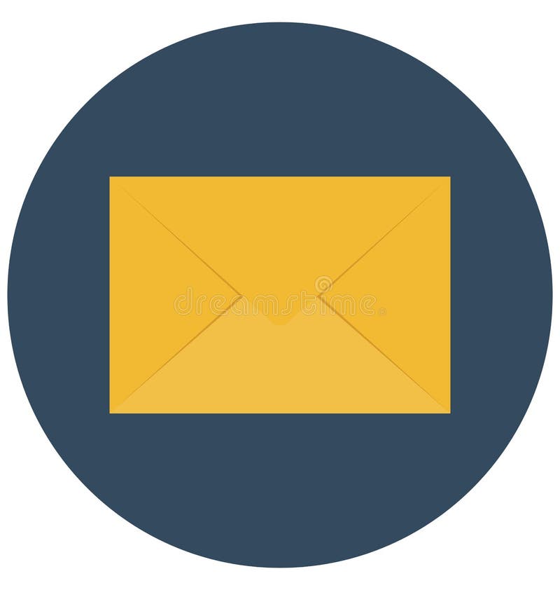 Email Color Isolated Vector Icon that Can Be Easily Modified or Edit ...