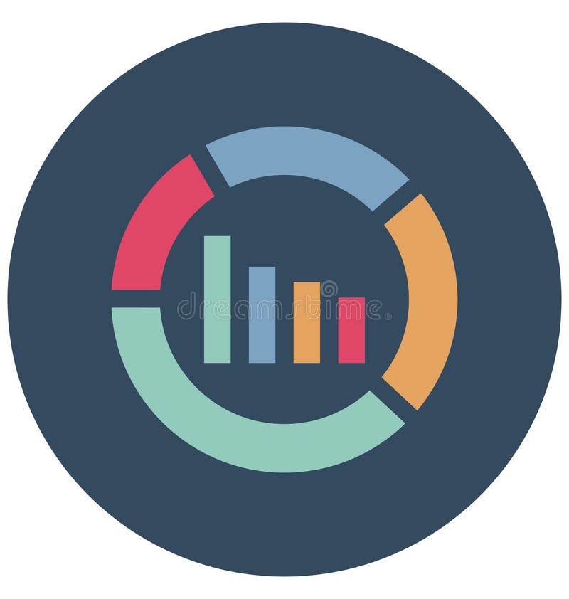 Statistics Color Isolated Vector Icon that Can Be Easily Modified or ...