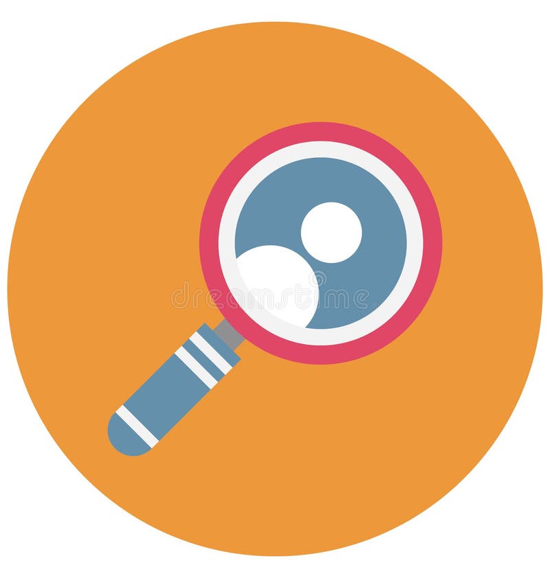 Search Profile Color Isolated Vector Icon that Can Be Easily Modified ...