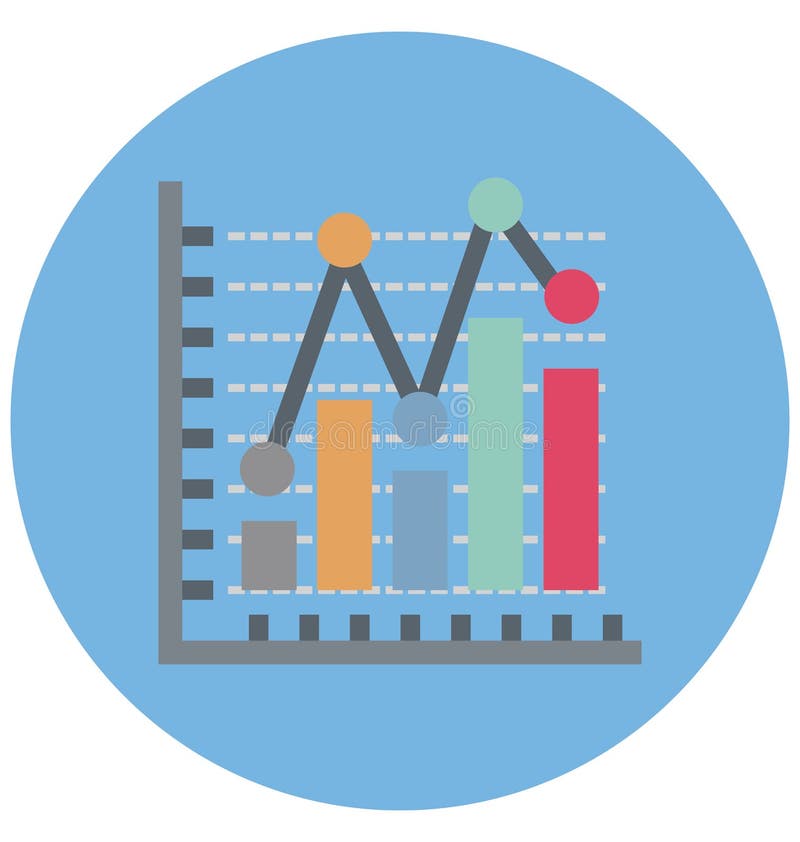 Statistics Color Isolated Vector Icon that Can Be Easily Modified or ...