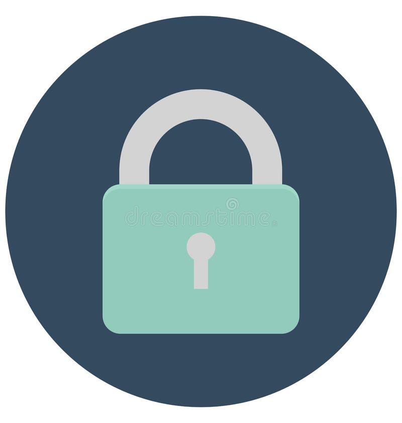 Lock Color Isolated Vector Icon that Easily Can Be Modified and Edit ...