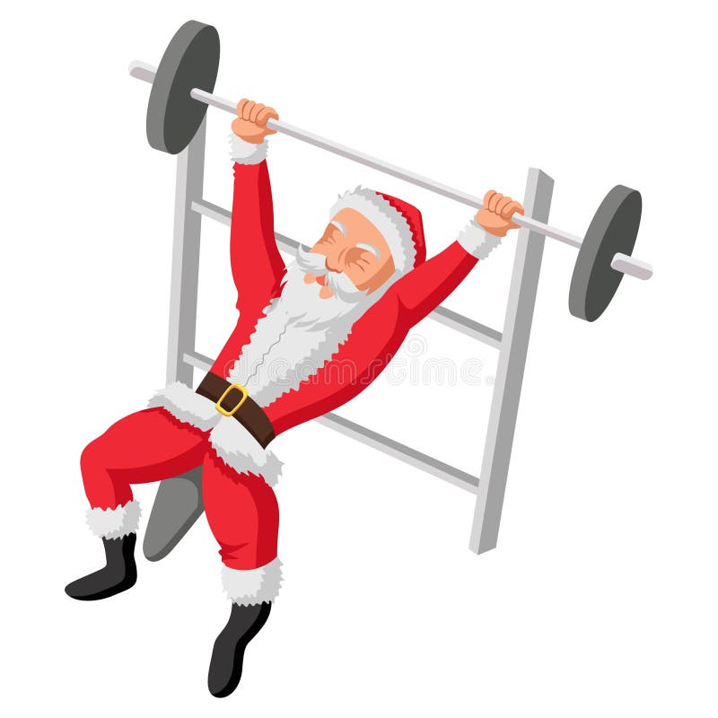 Santa Exercising Stock Illustrations – 132 Santa Exercising Stock ...
