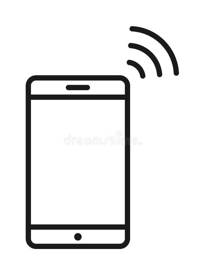 Mobile phone wifi icon stock vector. Illustration of cell - 135054664