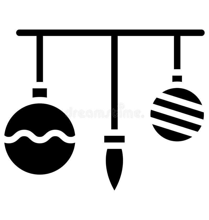 Bauble Isolated Vector Icon that Can Be Easily Modified or Edit in Any ...