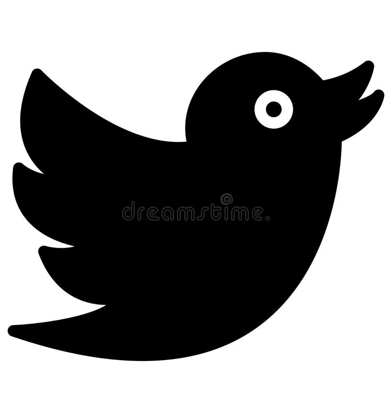 Sparrow, Twitter Isolated Vector Icon that Can Be Easily Modified or ...