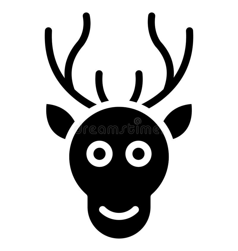 Reindeer Isolated Vector Icon that Can Be Easily Modified or Edit in ...