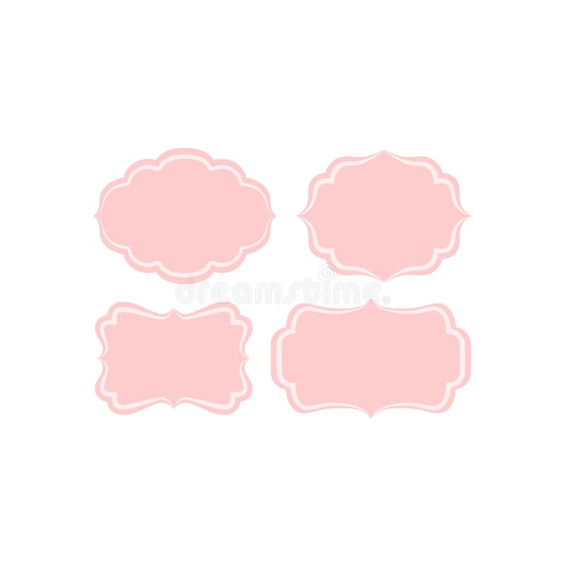 Pink Vintage Frame Vector Template. Stock Vector - Illustration of ...
