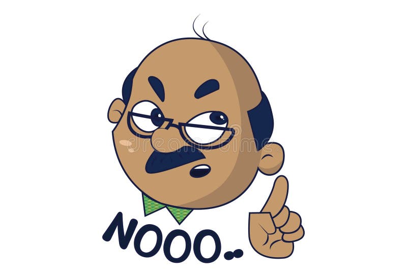 Cartoon Man Saying No Stock Illustrations – 150 Cartoon Man Saying No ...