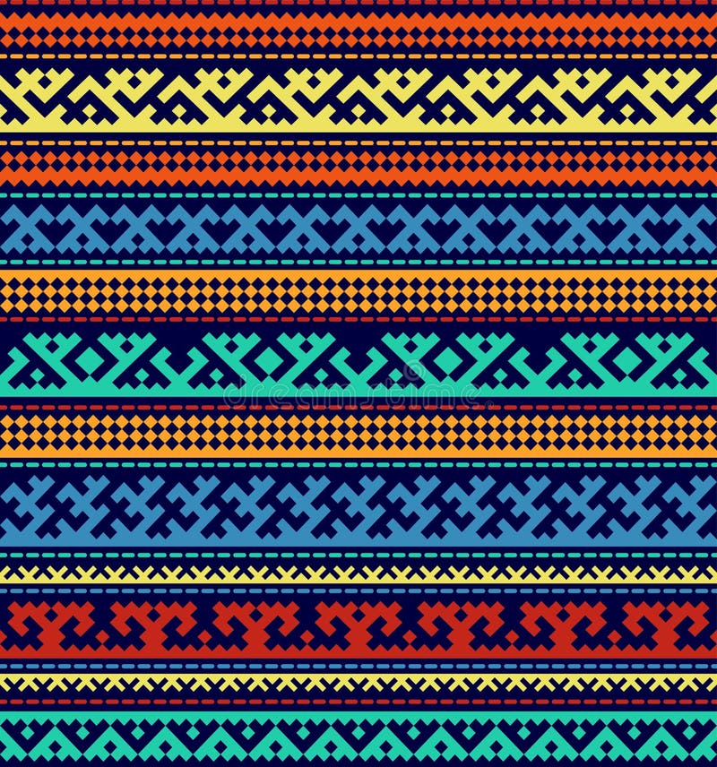 First Nations Seamless Pattern Stock Vector - Illustration of feather ...