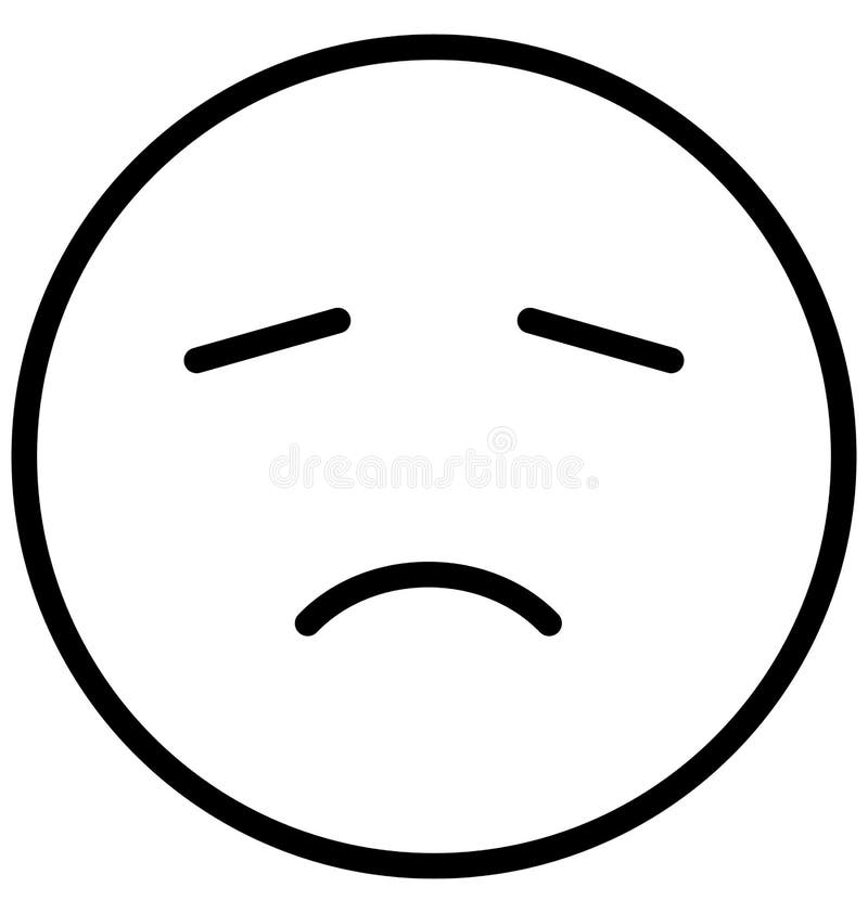 Bemused Face, Nodding Vector Isolated Icon Which Can Easily Modify or ...