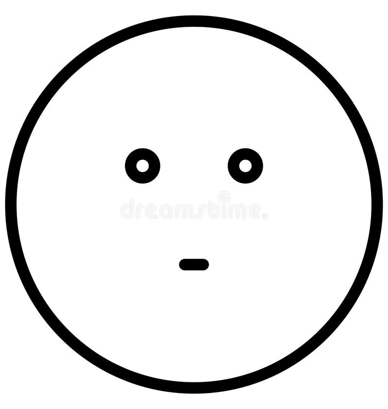 Stare Emoticon, Emoticons Vector Isolated Icon Which Can Easily Modify ...