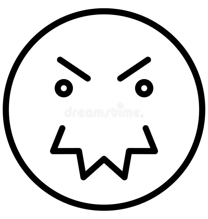 Smiley, Face Vector Isolated Icon Which Can Easily Modify or Edit Stock ...