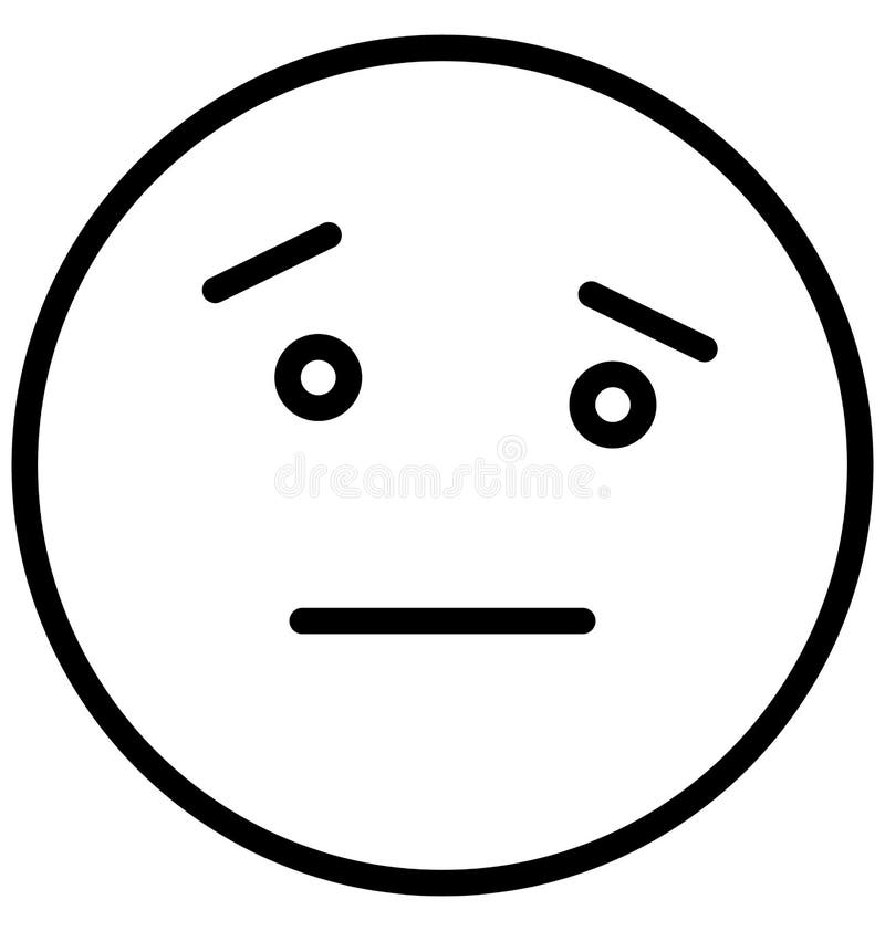 Worried Face Clip Art Black And White