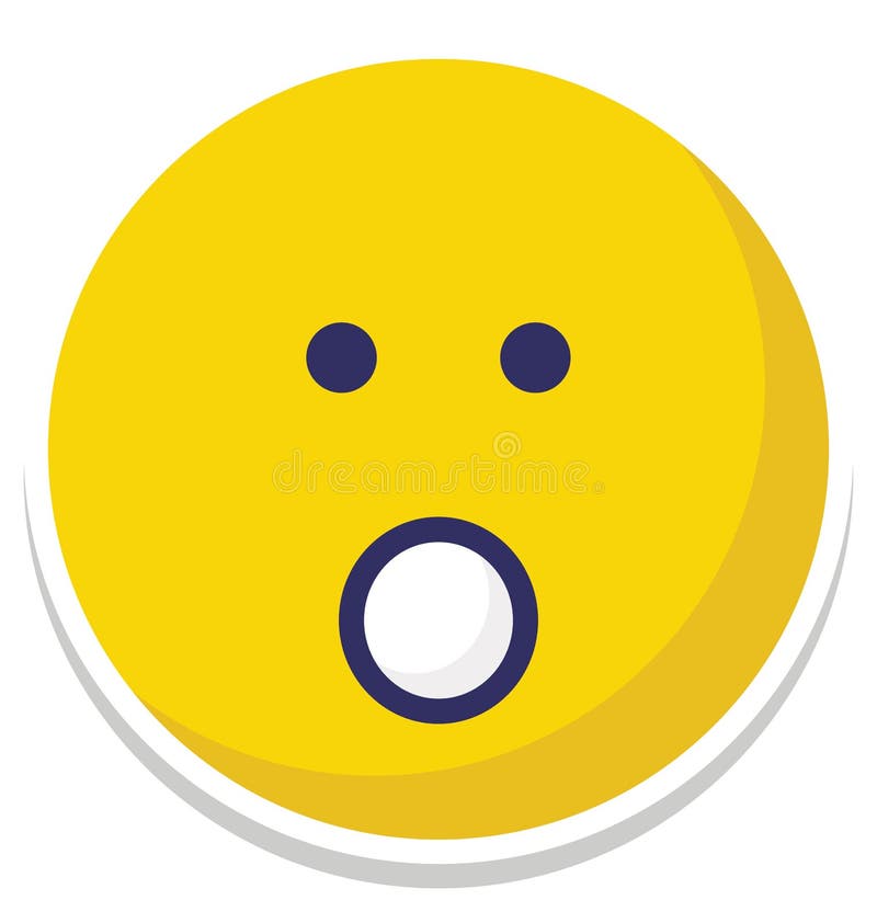 Baffled Emoticon, Laugh Vector Isolated Icon Which Can Easily Modify or ...
