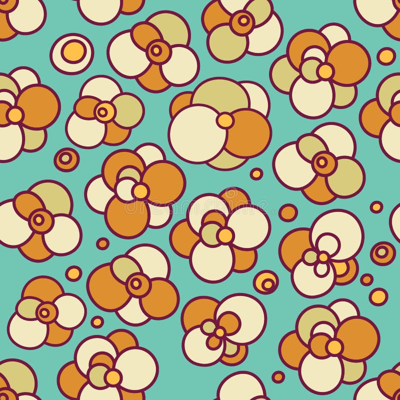 Seamless Floral Pattern with Creamy Flowers Stock Vector - Illustration ...