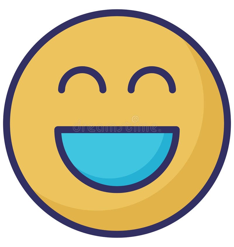 Happy, Excited Vector Isolated Icon Which Can Easily Modify or Edit ...