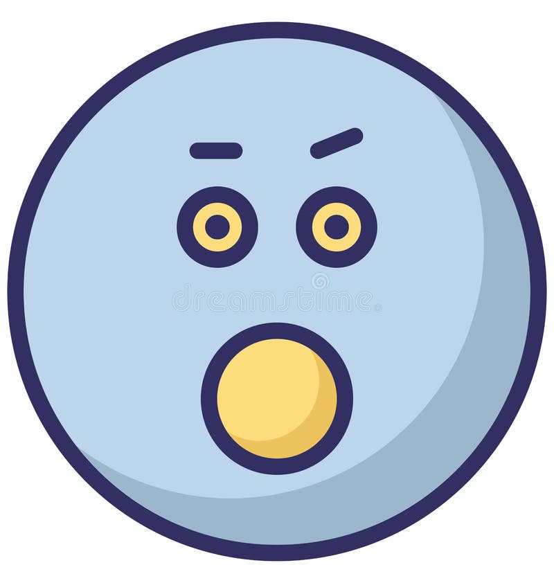 Bemused Face, Stare Emoticon Vector Isolated Icon Which Can Easily ...