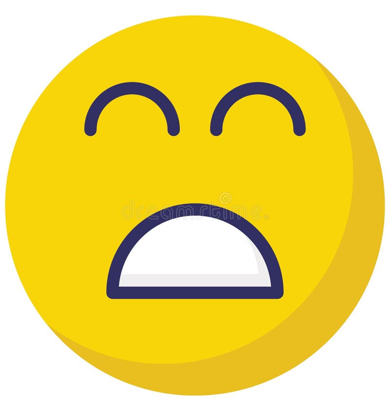 Baffled Emoticon, Laugh Vector Isolated Icon Which Can Easily Modify or ...