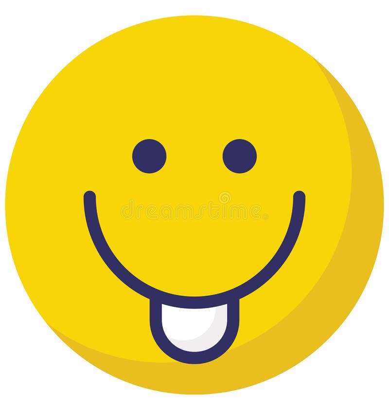 Cheeky, Baffled Emoticon Vector Isolated Icon Which Can Easily Modify ...