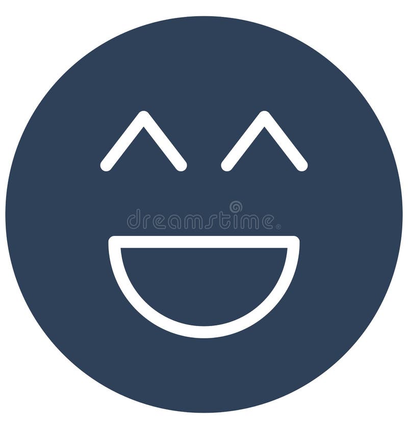 Big Grin, Laugh Vector Isolated Icon Which Can Easily Modify or Edit ...