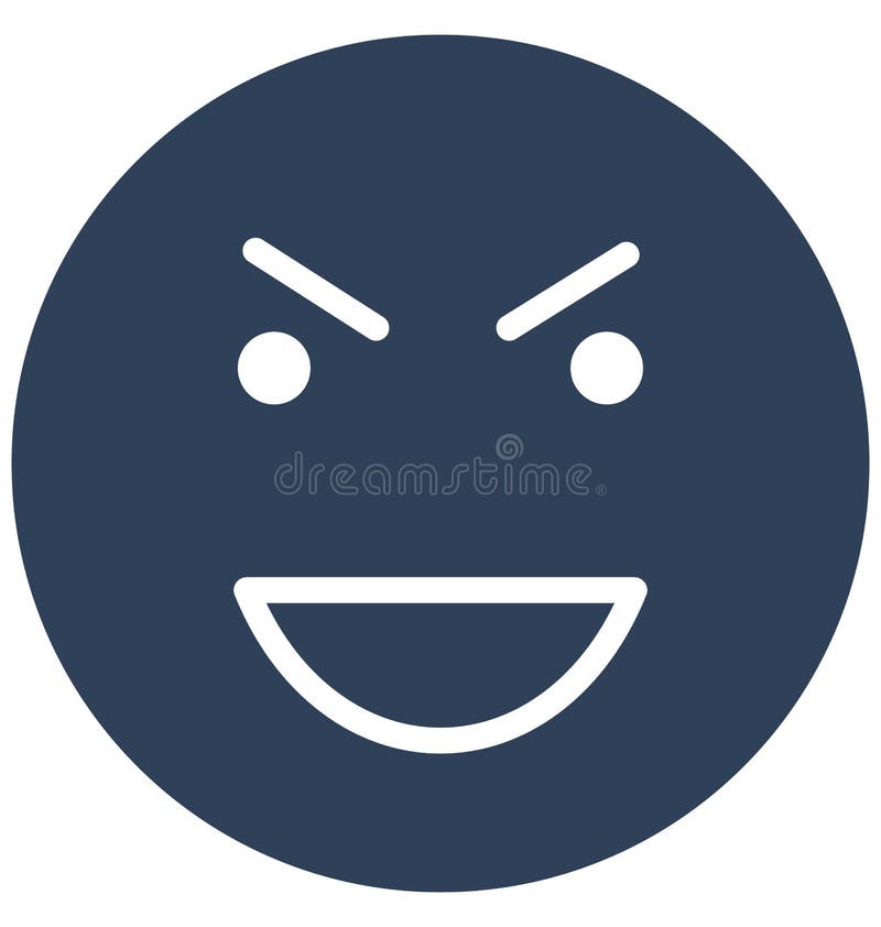 Happy, Nodding Vector Isolated Icon Which Can Easily Modify or Edit ...