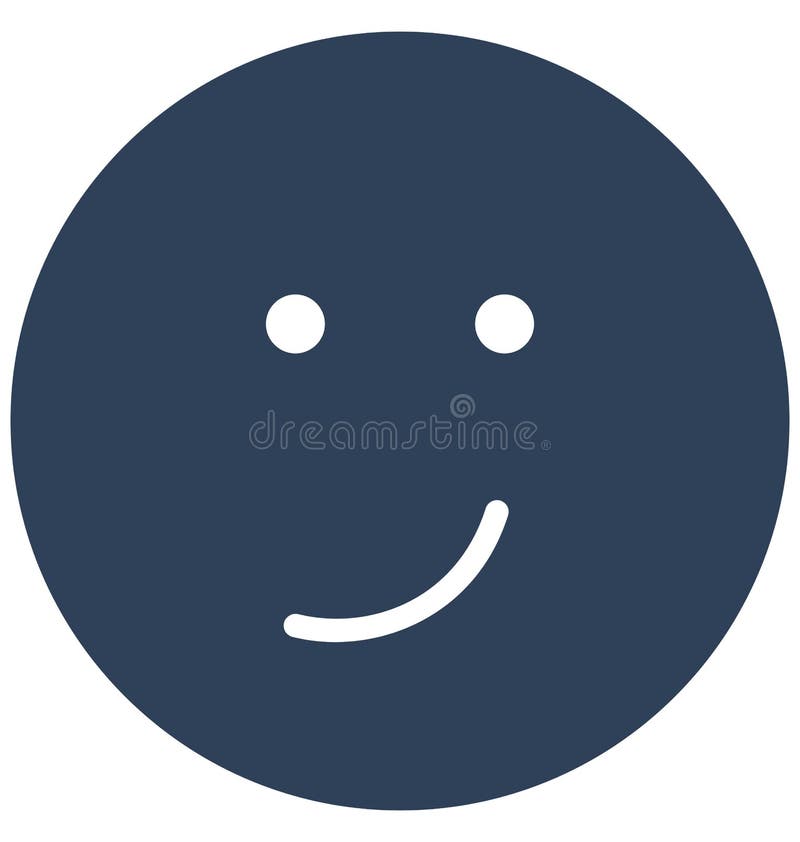 Smirking, Nodding Vector Isolated Icon Which Can Easily Modify or Edit ...