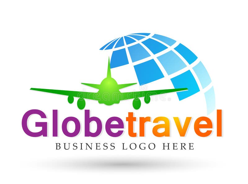 Globe World Travel People Logo Icon Element Vector on White Background ...