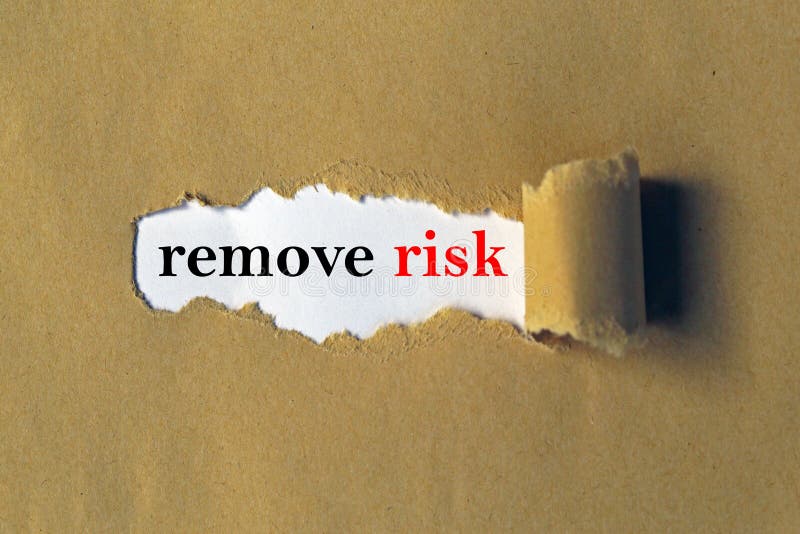 No Risk Remove Risk Concept Stock Image - Image of peril, risk: 40800039
