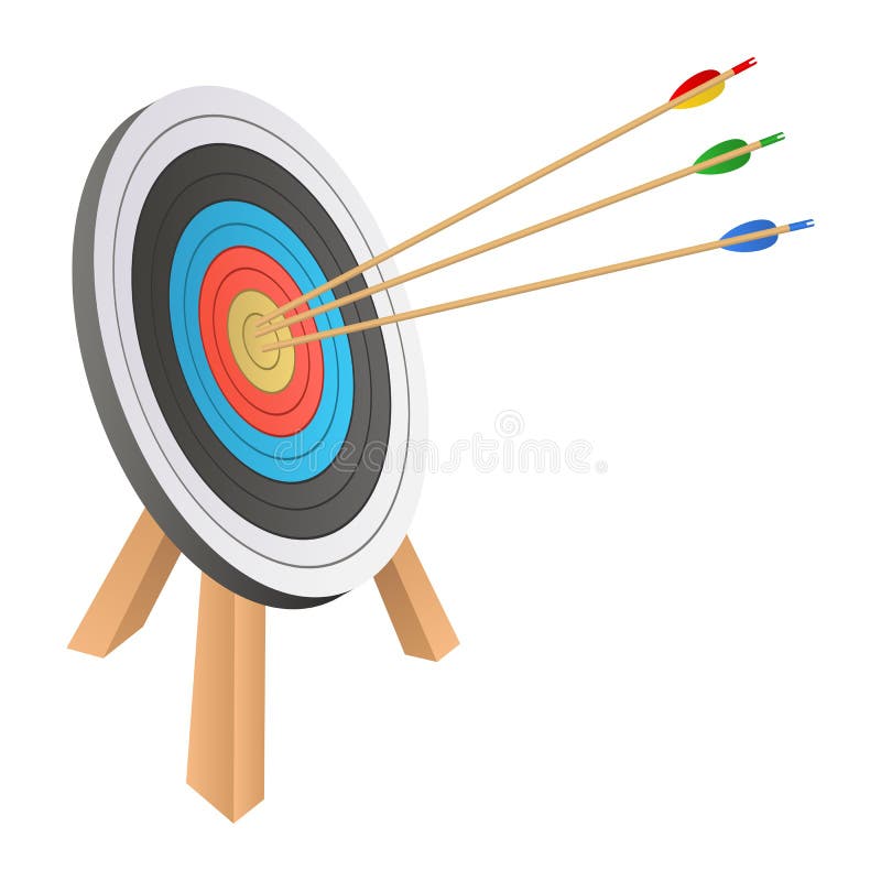 Arrow Hitting Target Vector Design Illustration Stock Vector ...