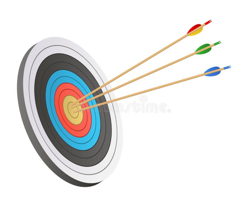 Arrow Hitting Target Vector Design Illustration Stock Vector ...