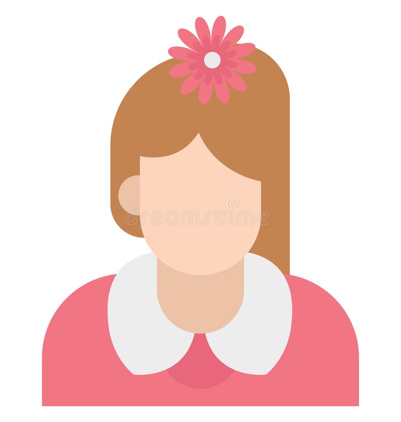 Female Color Isolated Vector Icons that Can Easily Modify or Edit Stock ...