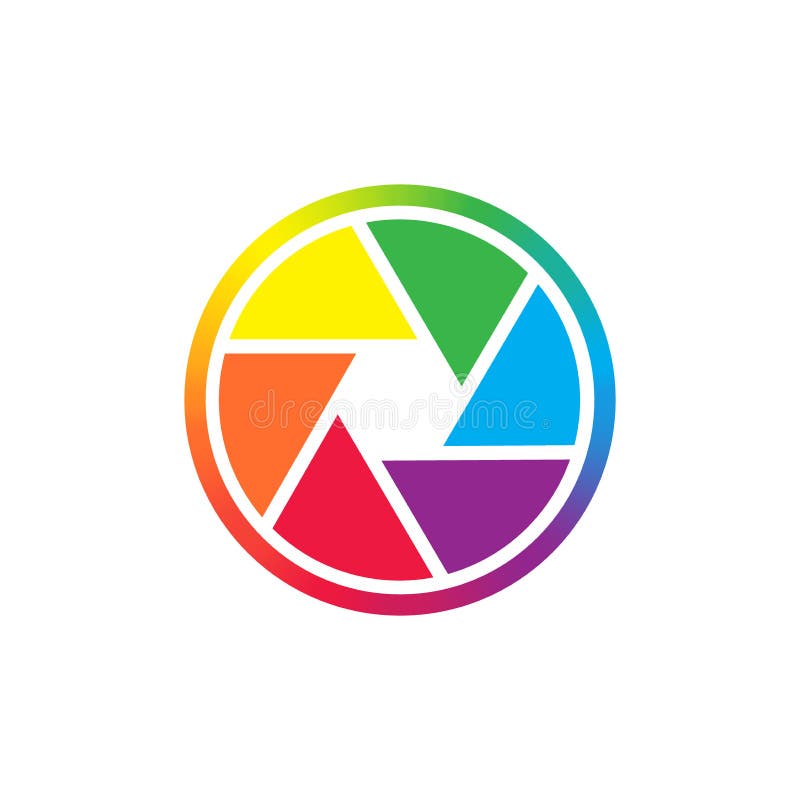Camera Icon Rainbow Lens Aperture Stock Illustrations – 184 Camera Icon ...