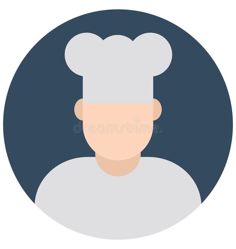 Chef Color Isolated Vector Icons that Can Easily Modify or Edit Stock ...