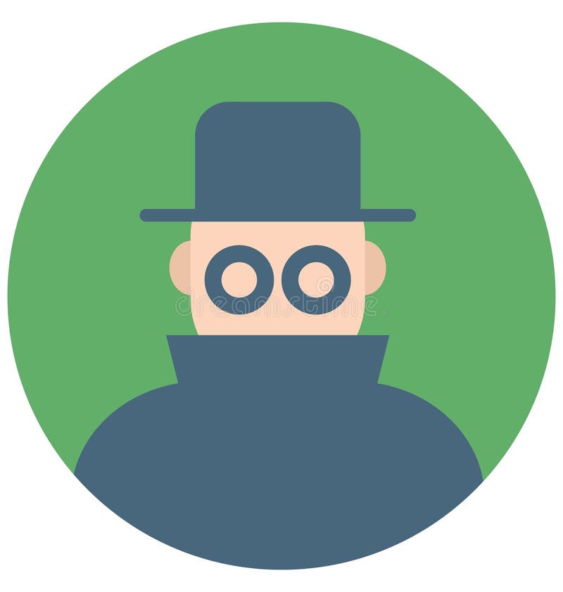 Spy Color Isolated Vector Icons that Can Easily Modify or Edit Stock ...