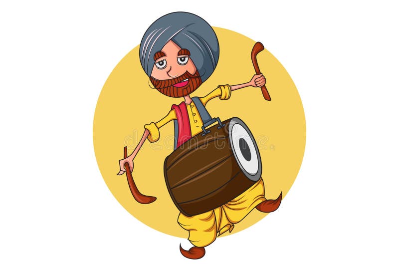 Illustration of Cartoon Punjabi Man Stock Vector - Illustration of ...