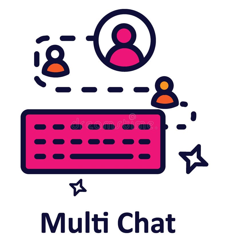Multi Chat Isolated Vector Icon that Can Easily Modified or Edit. Stock ...