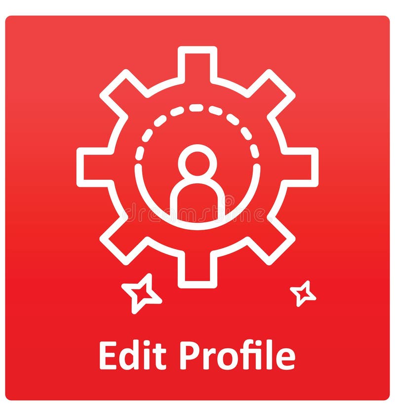 Edit Profile Isolated Vector Icon that Can Easily Modified or Edit ...