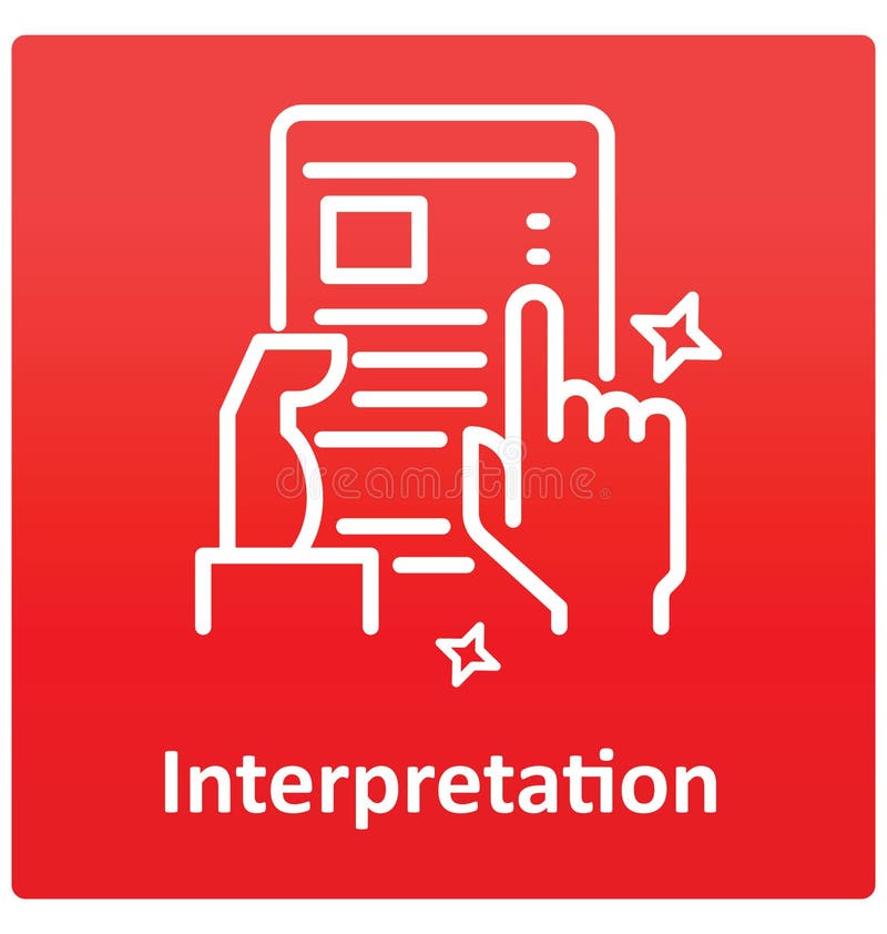 Interpretation Isolated Vector Icon that Can Easily Modified or Edit ...