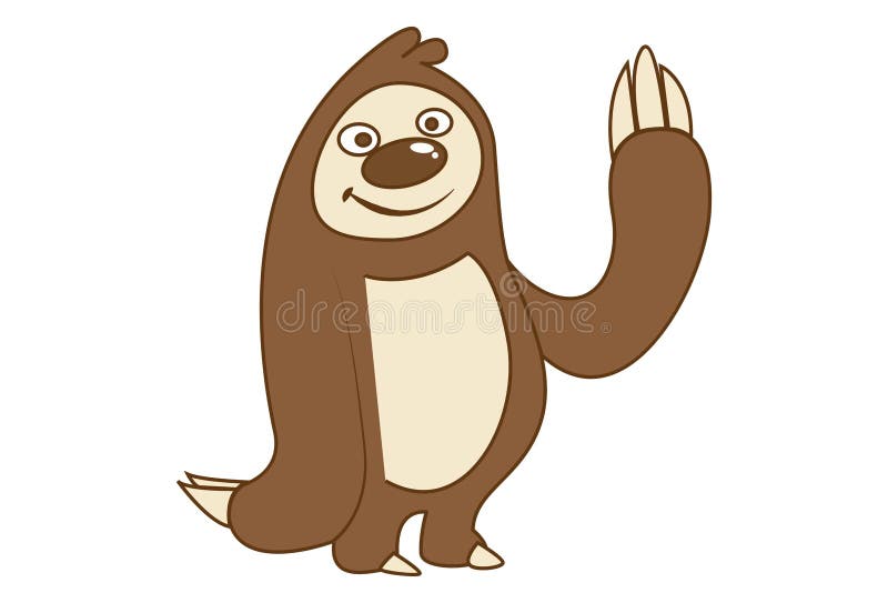Sloth Waving Stock Illustrations – 314 Sloth Waving Stock Illustrations ...