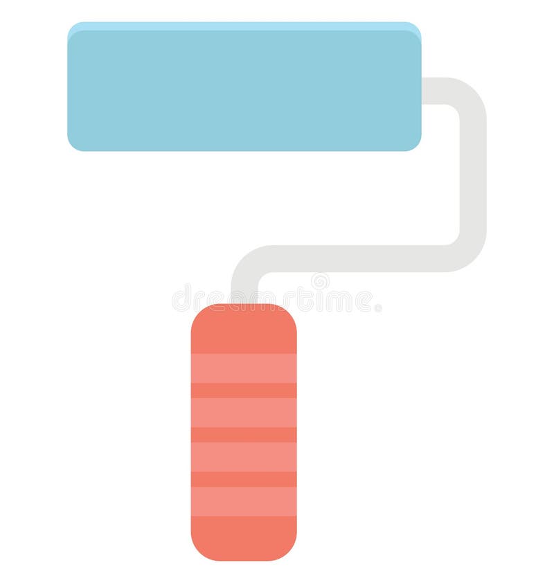 Paint Roller Color Vector Icon Which Can Be Easily Modified or Edit ...