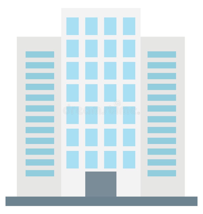 Skyscraper Color Vector Icon Which Can Be Easily Modified or Edit Stock ...