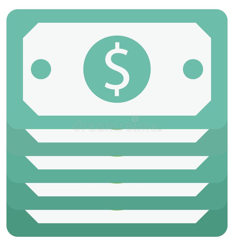 Paper Money Color Vector Icon Which Can Be Easily Modified or Edit ...