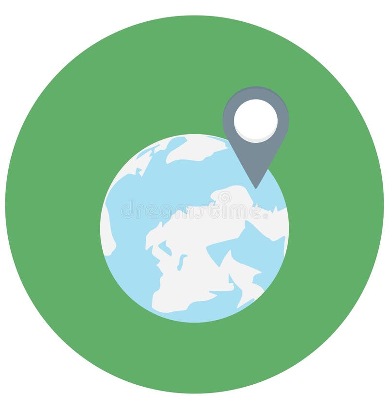 World Location Color Vector Icon Which Can Be Easily Modified or Edit ...