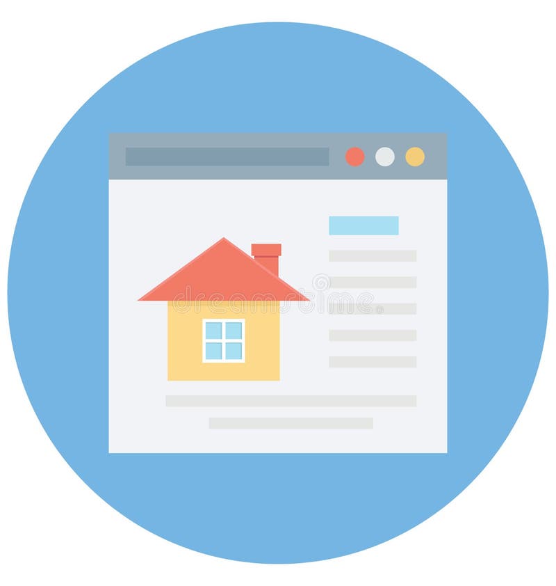 Property Website Color Vector Icon Which Can Be Easily Modified or Edit ...