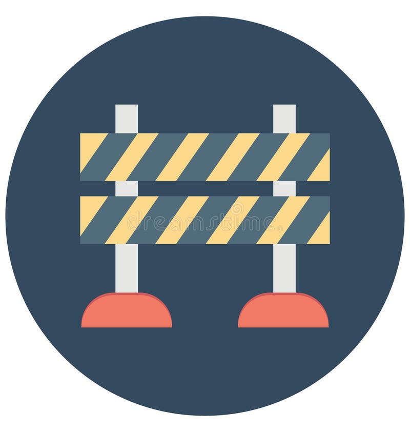 Barrier Color Vector Icon Which Can Be Easily Modified or Edit Stock ...