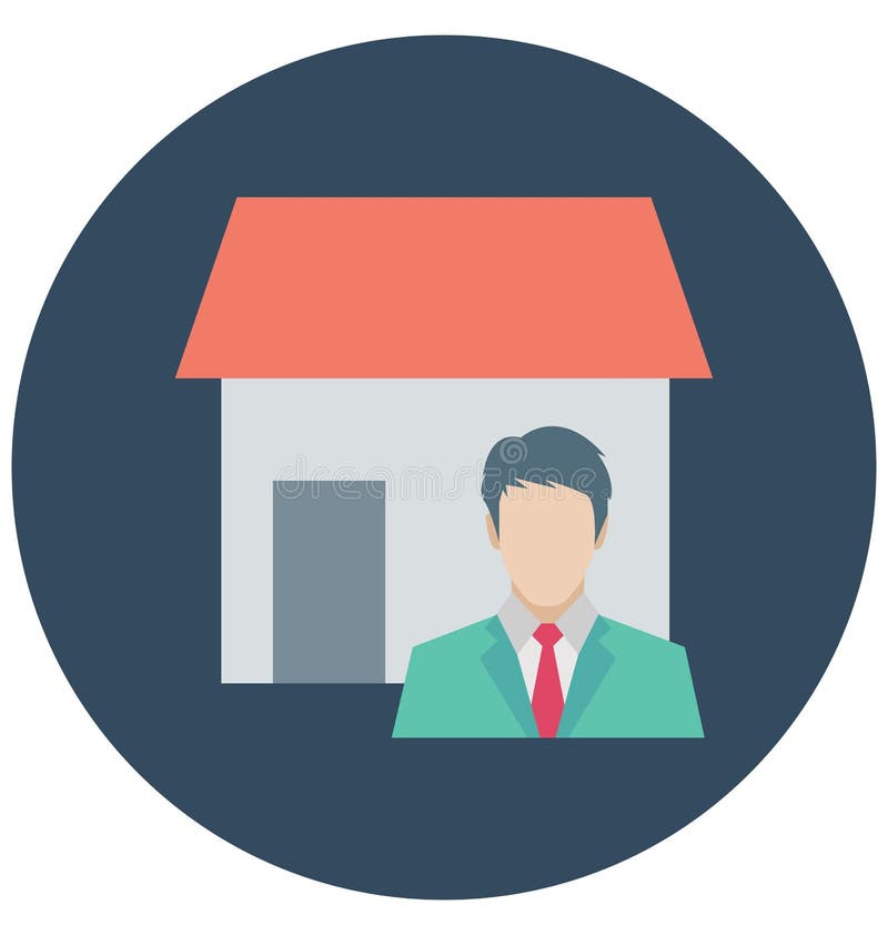 Realtor Color Vector Icon Which Can Be Easily Modified or Edit Stock ...