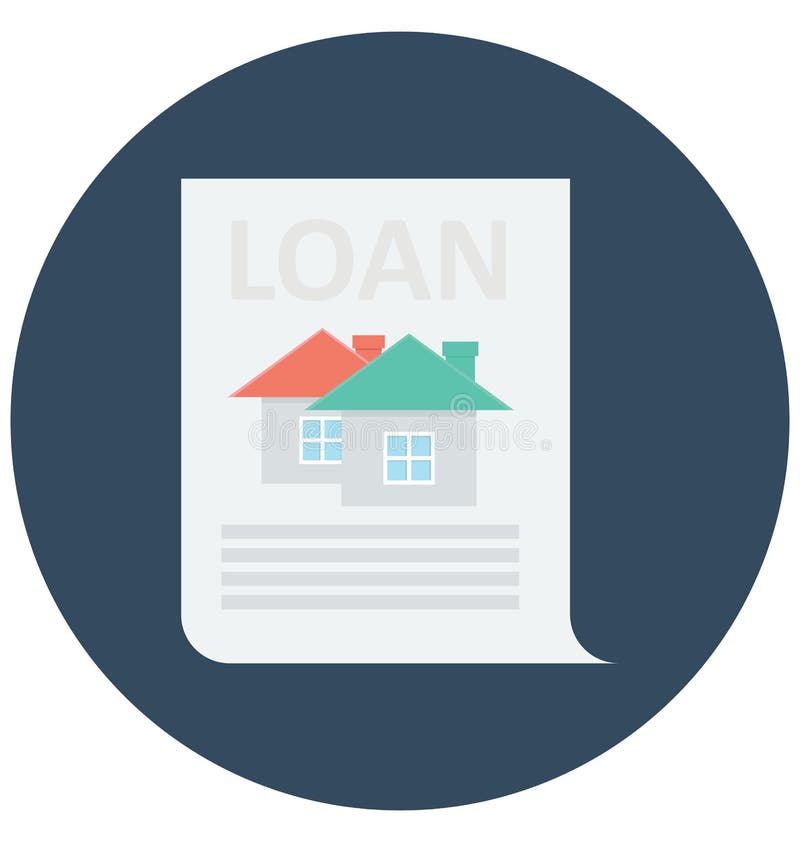 Loan Paper Color Icon Isolated and Vector that Can Be Easily Modified ...